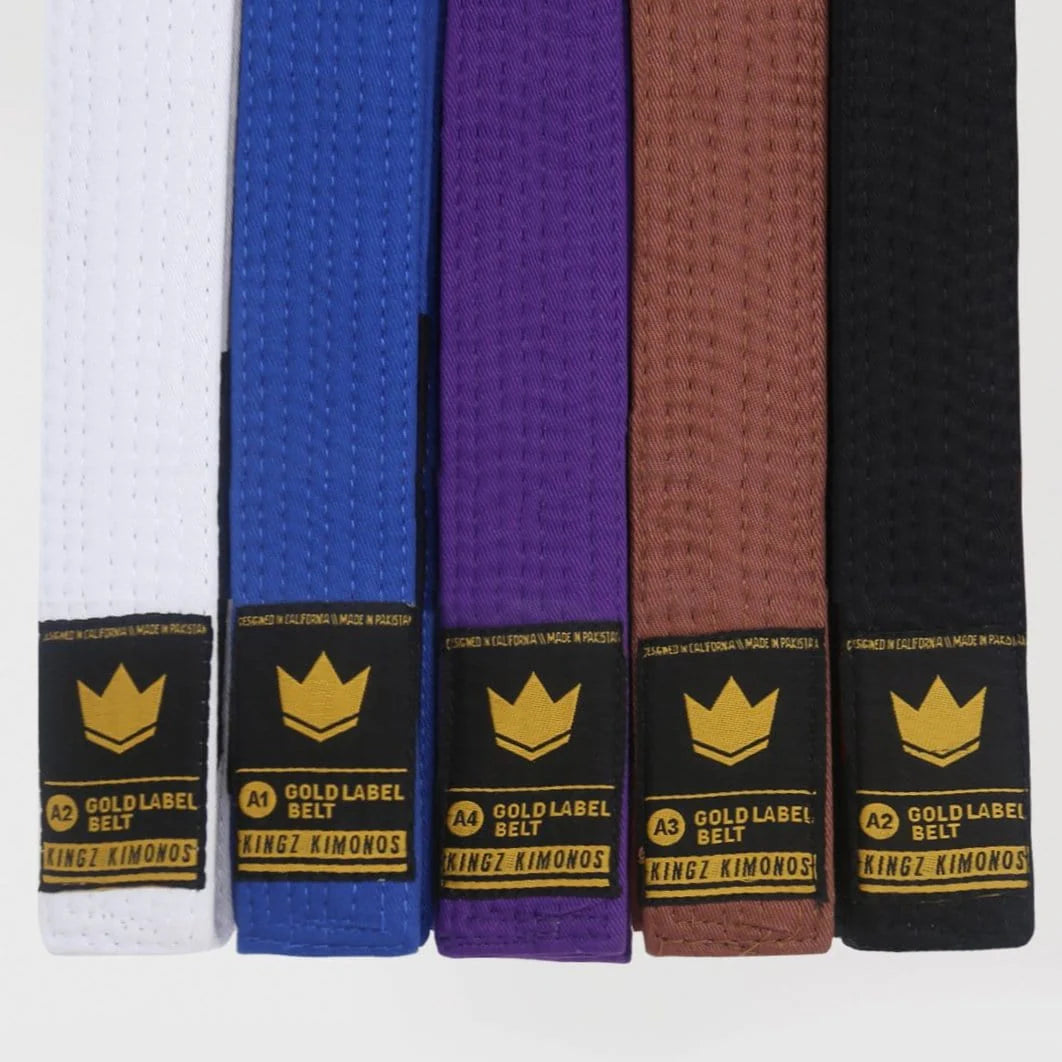 Kingz Gold Label V2 BJJ Belt | 100% Cotton Jiu Jitsu Belt – Fight Club ...